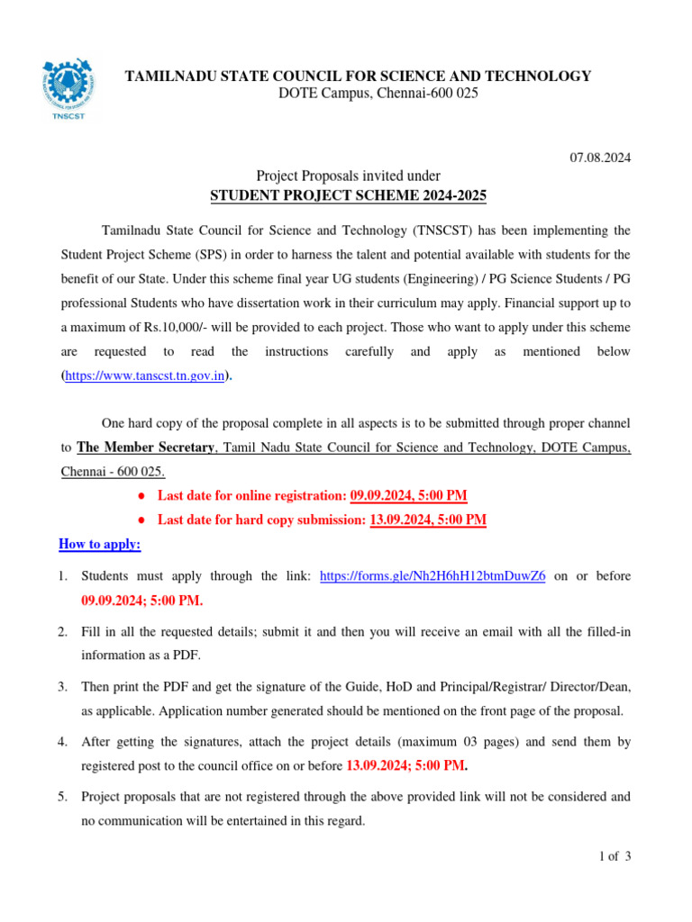 SPS - Notification 2024-25 - Final | PDF | Computing