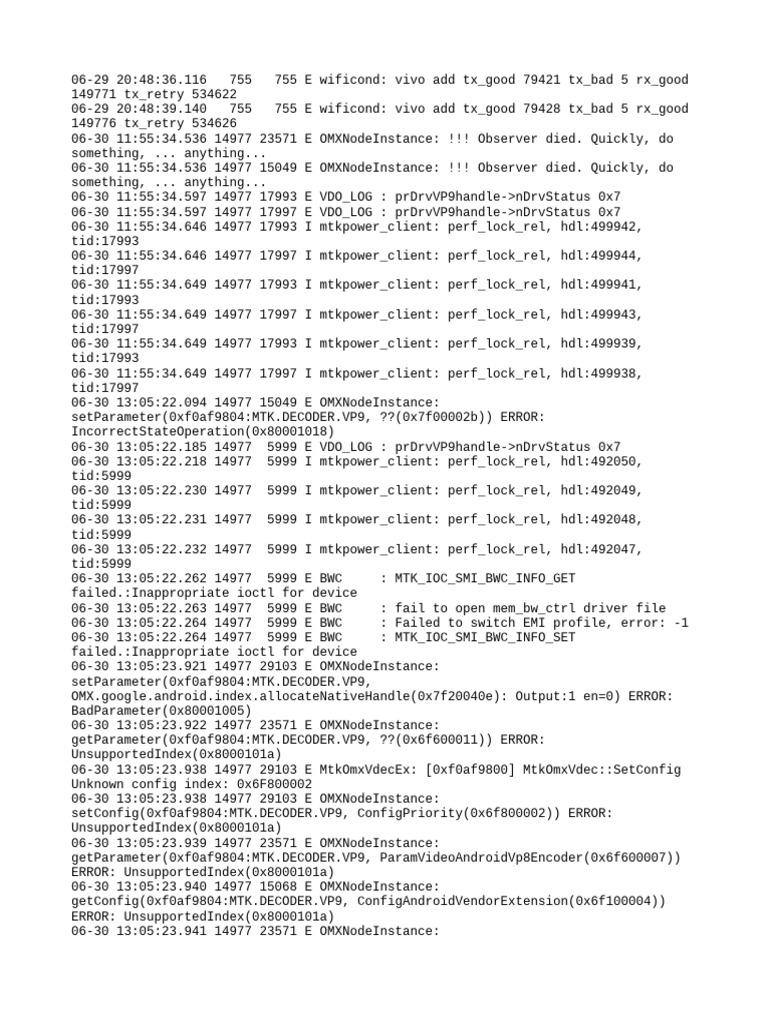 Log | PDF | System Software | Videotelephony