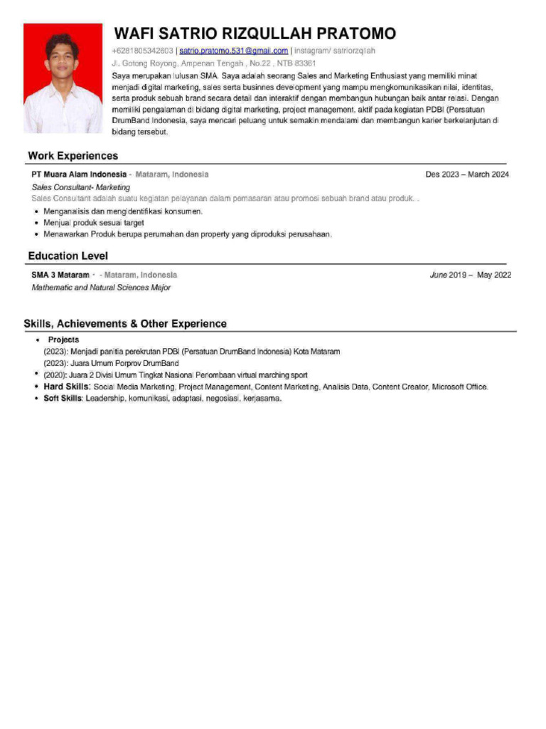 Curicullum Vitae Rion | PDF