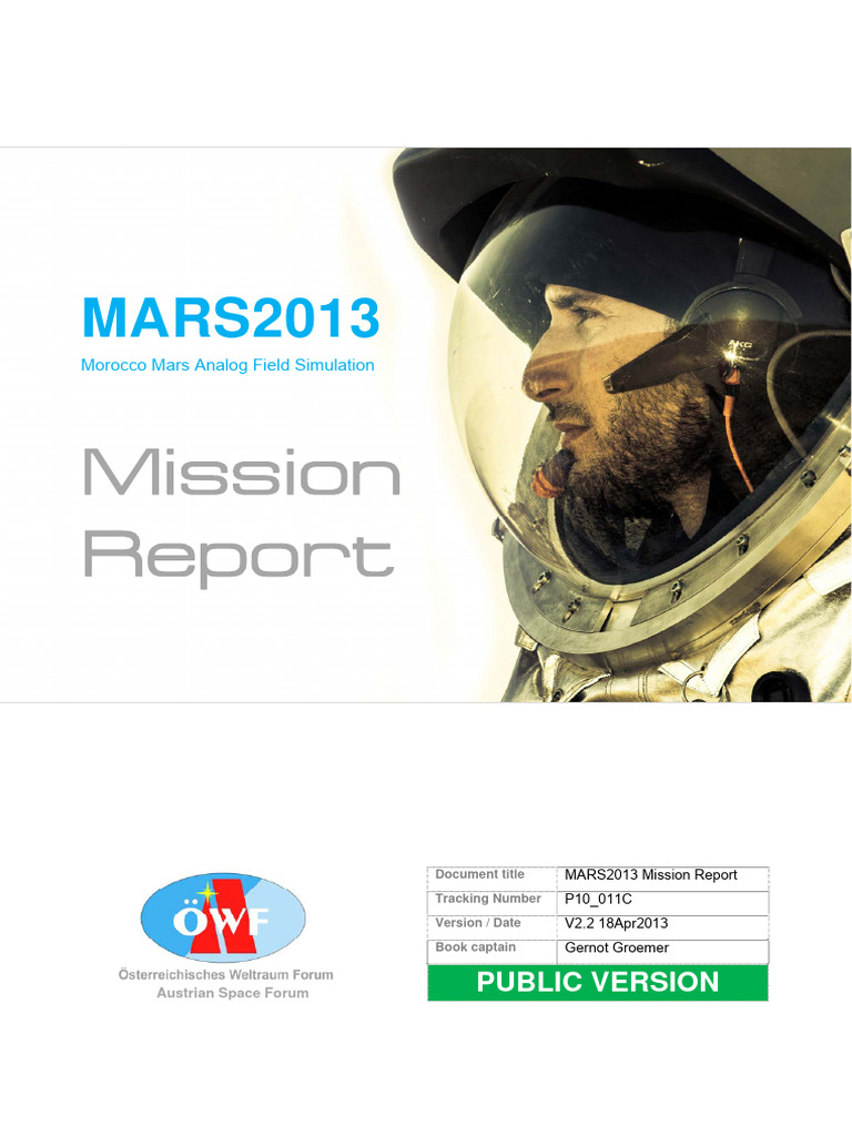 Mars Analog Simulation Report | PDF