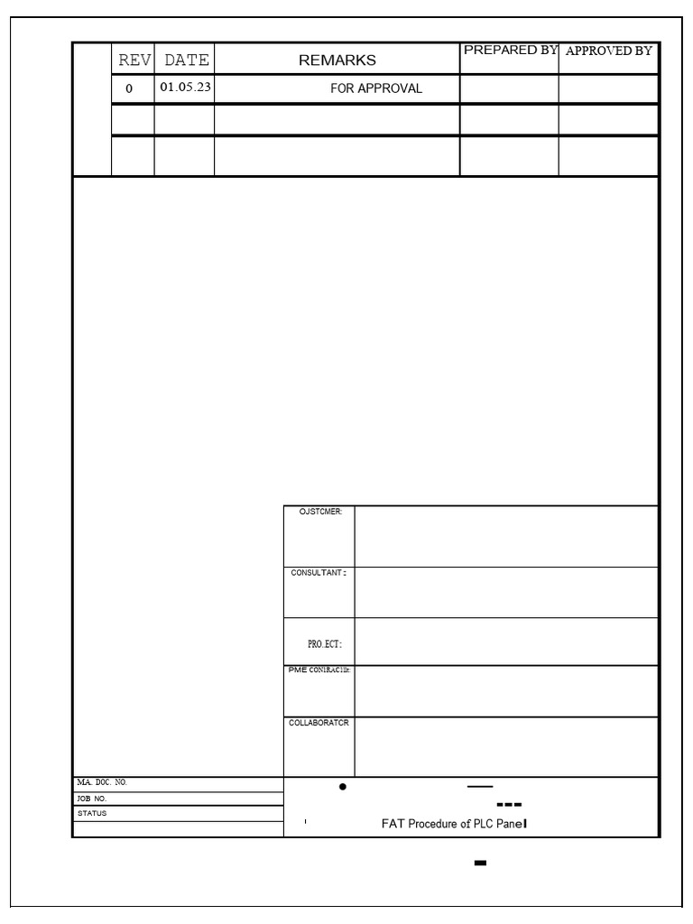 FAT Procedure of PLC Panel | PDF | Programmable Logic Controller ...
