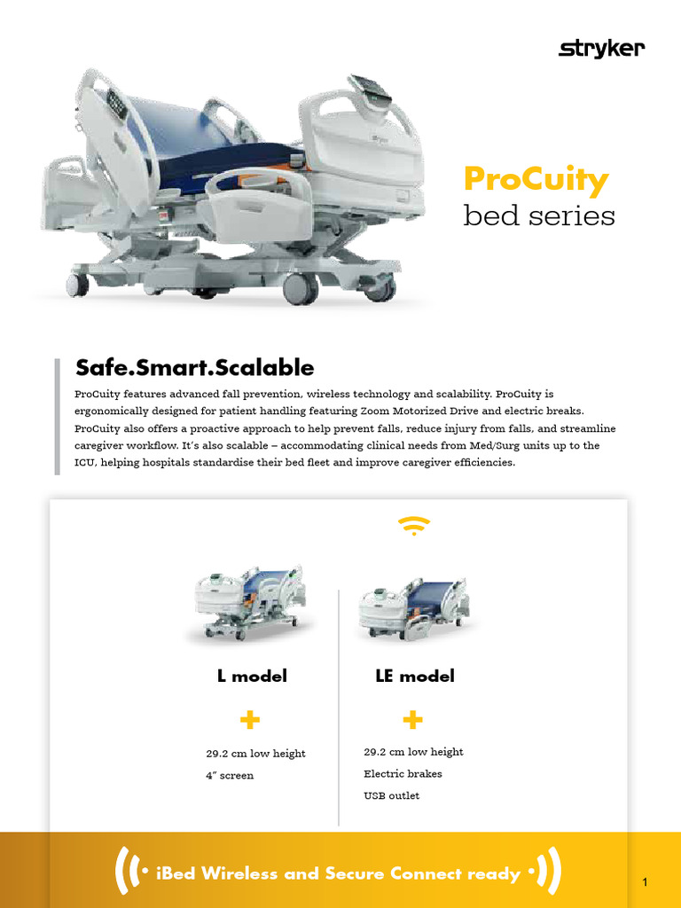 Spec Sheet - Hospital Bed ProCuity - en | PDF | Electrical Engineering