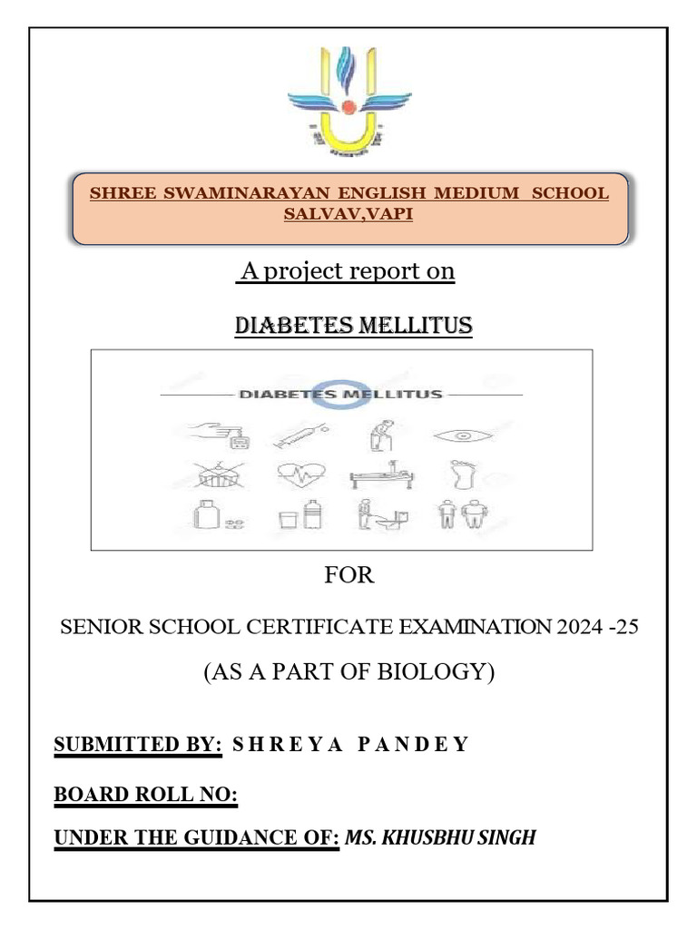 Diabetes Mellitus Project Report 2024-25 | PDF