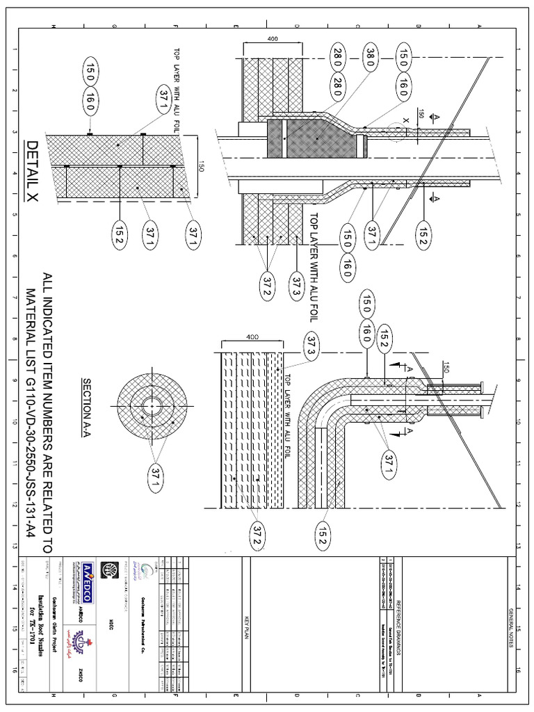 G110-VD-30-2550-DWG-137-A3-2 Insulation Roof Nozzles For TK-1701 | PDF
