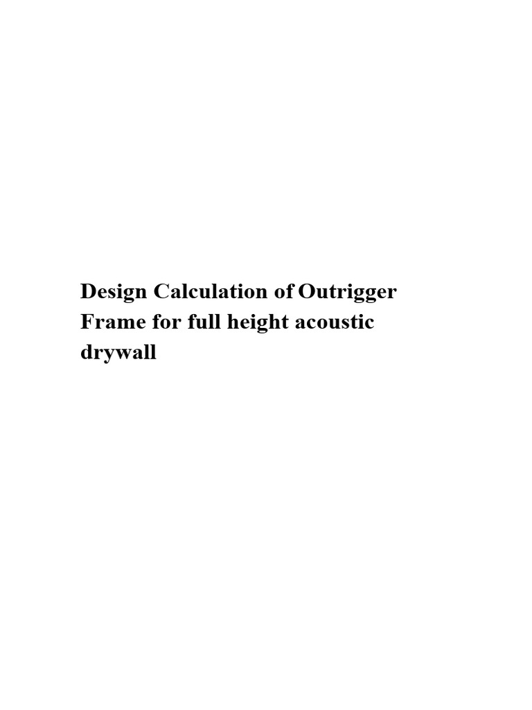 Calculation Submission For Outrigger Frame | PDF