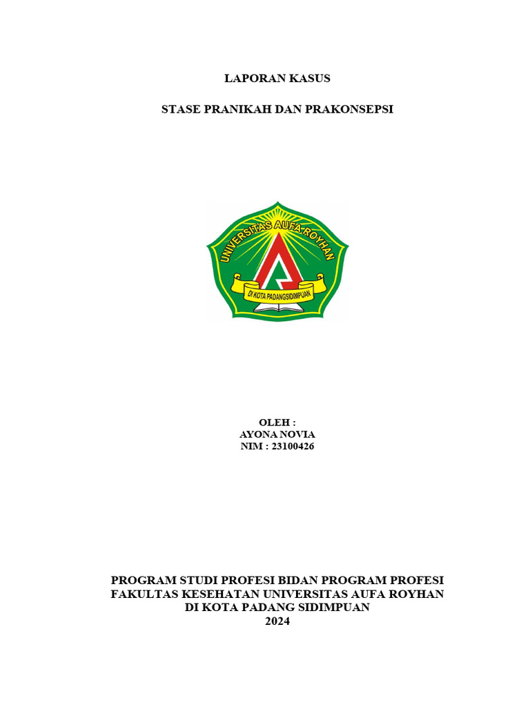 Pranikah Dan Prakonsepsi Ayona | PDF