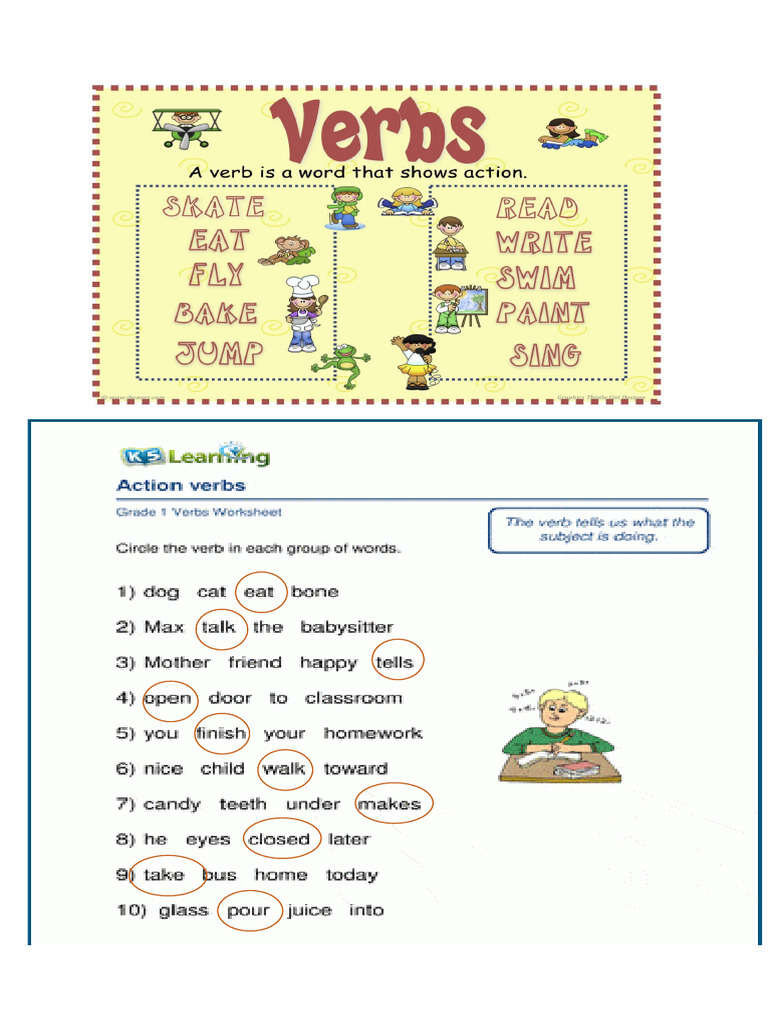 Verb Worksheet | PDF