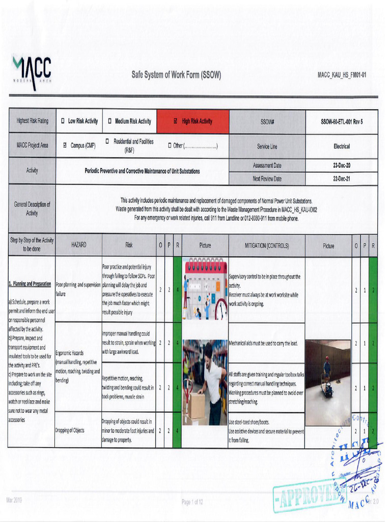 SSOW-60-ETL-001 Rev5 - Periodic Preventive and Corrective Maintenance ...