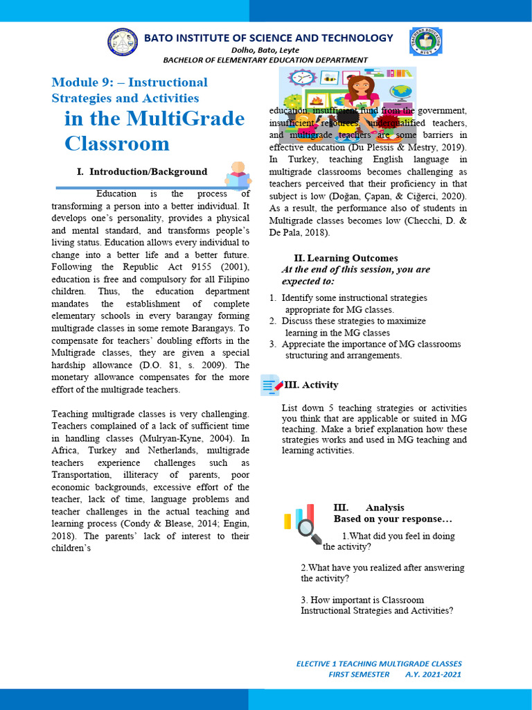 ELECTIVE 1-Module 9 Lesson 17 & 18 - Fresh | PDF | Teachers | Learning