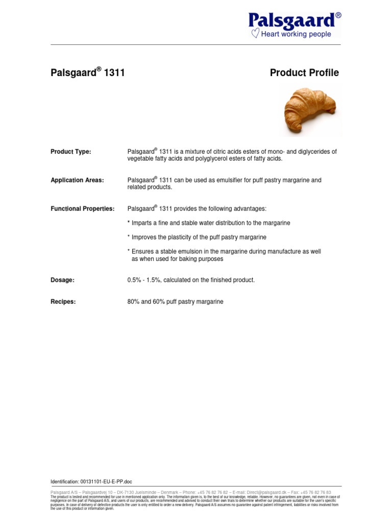 Palsgaard 1311 | PDF