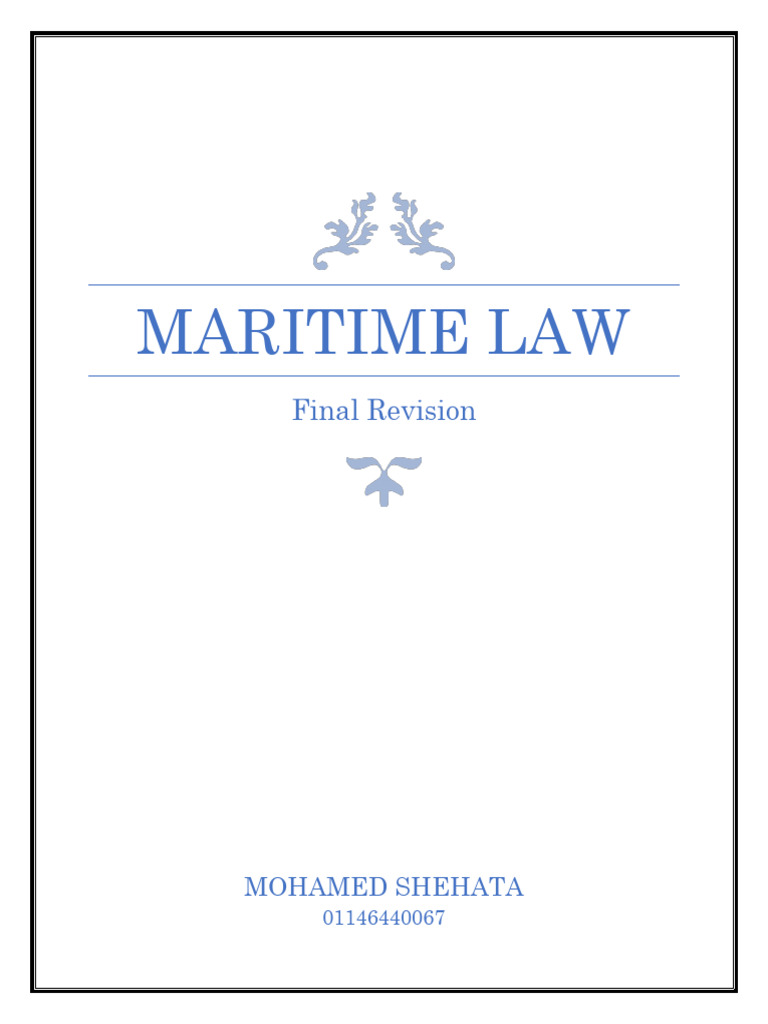 Maritime Final | PDF | Bill Of Lading | Cargo
