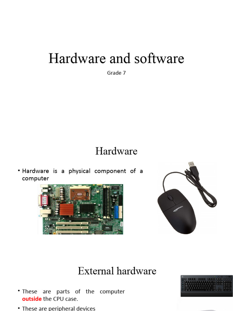 Hardware and Software | PDF | Computer Hardware | Computer Data Storage
