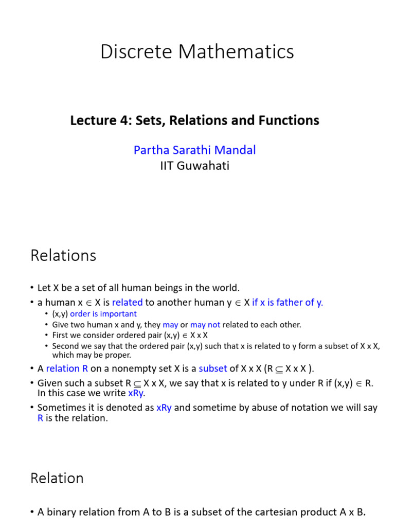 LectureNote MA221 01aug | PDF | Set (Mathematics) | Mathematical Logic