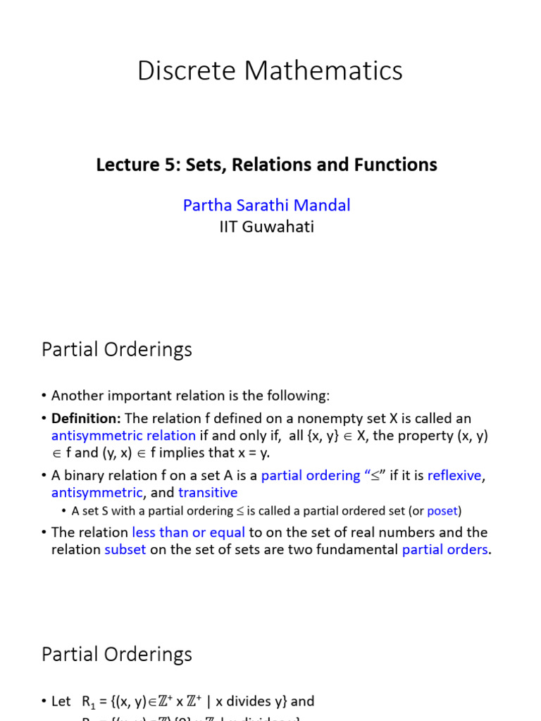 LectureNote MA221 06aug | PDF | Set (Mathematics) | Functions And Mappings