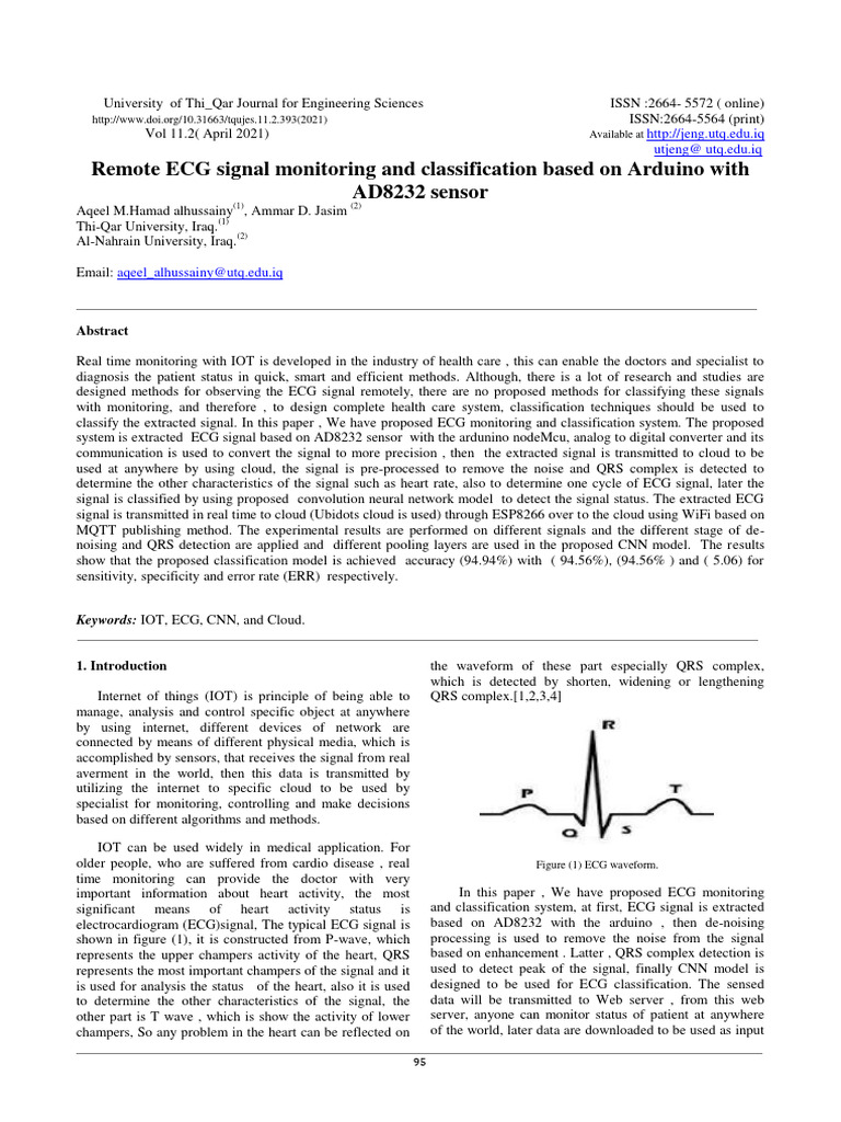 Ojs Admin393 Pdf Analog To Digital Converter Electrocardiography 