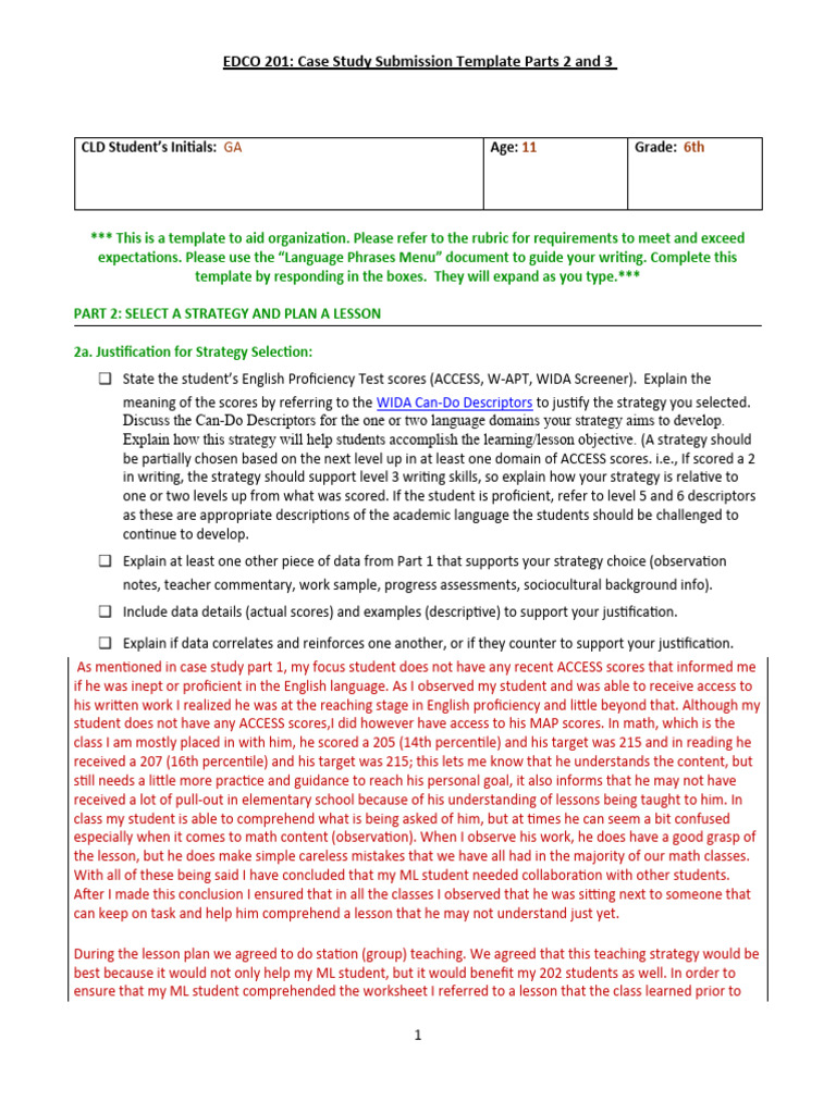 Case Study Pt. 2 & 3 - Chase Ford | PDF | Lesson Plan | Teachers