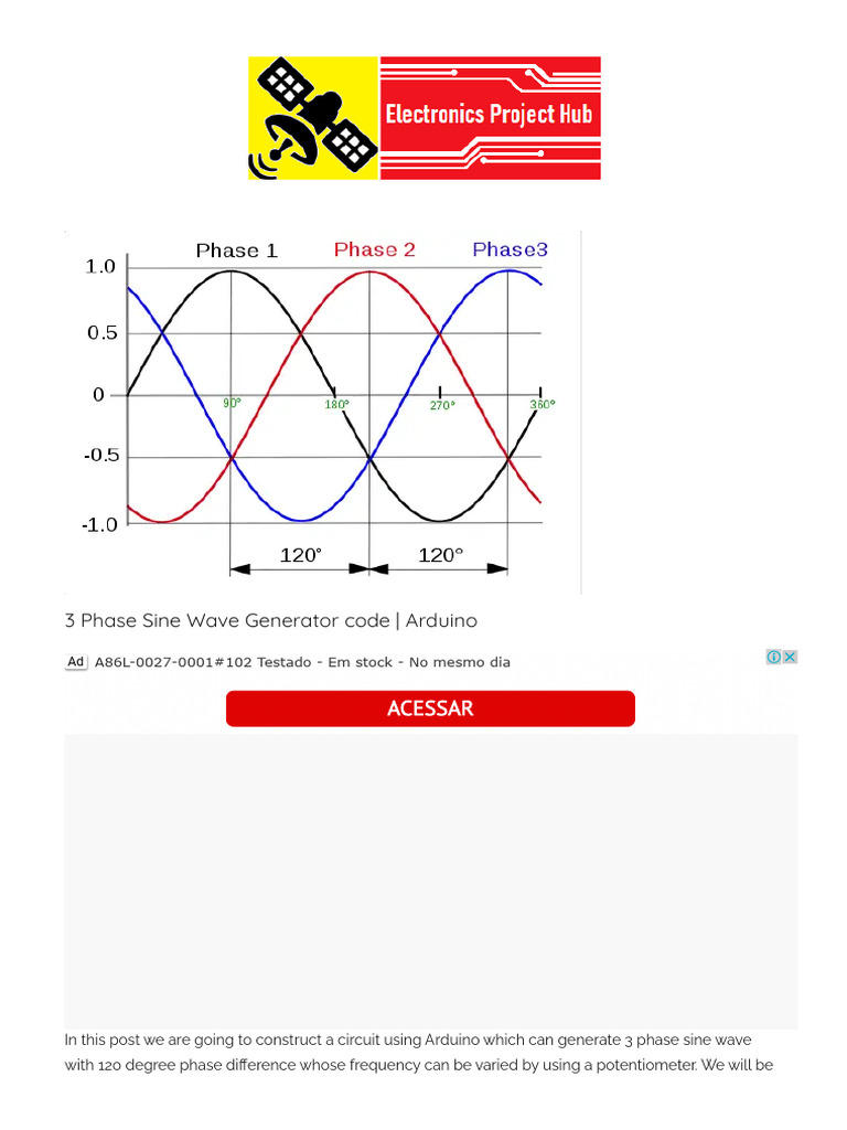 3 Phase Sine Wave Generator Code - Arduino - DIY Electronics Projects | PDF | Power Inverter ...