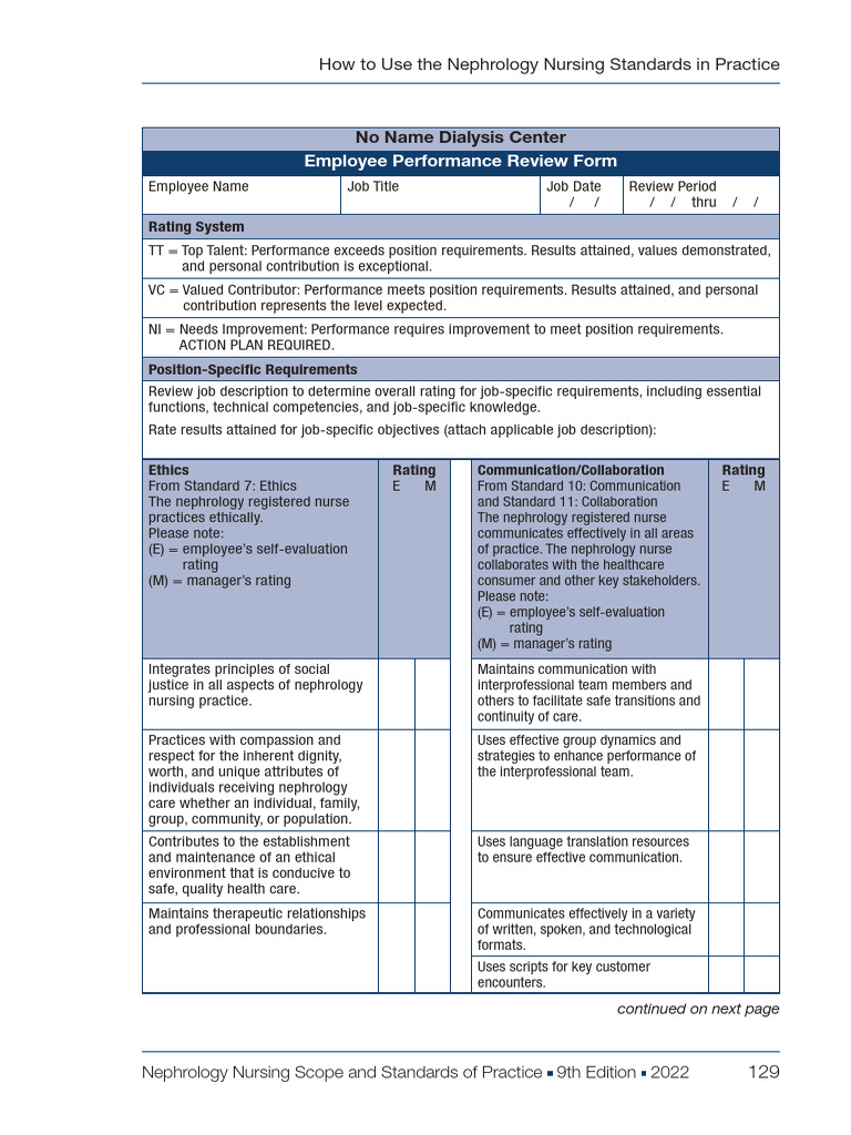 Employee Performance Review | PDF | Nursing | Health Care