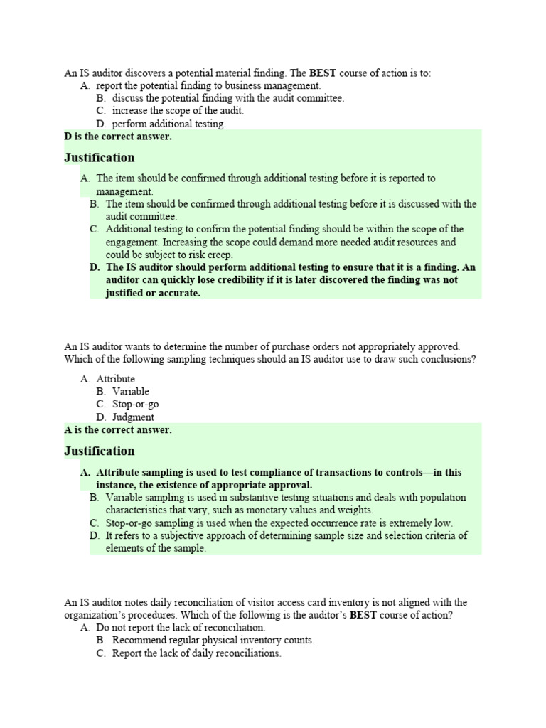 Execution Set 3 | PDF | Audit | Sampling (Statistics)