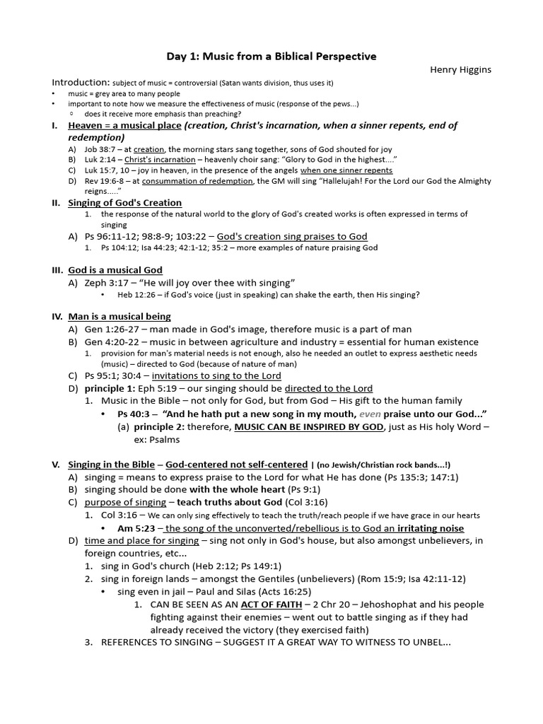 Biblical Music in The Bible | PDF | Jesus | Musical Instruments