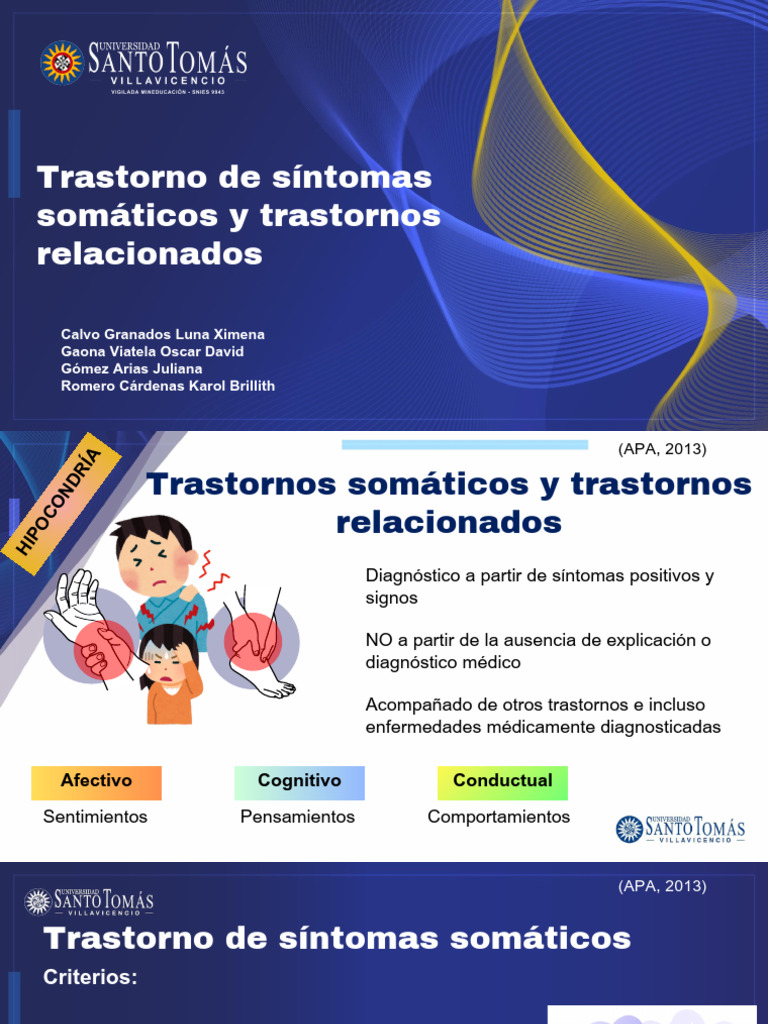 Trastornos Somáticos | PDF | Trastorno mental | Ansiedad