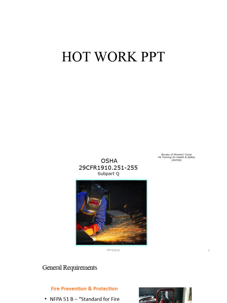 Hot Work PPT 1 | PDF | Fires | Welding