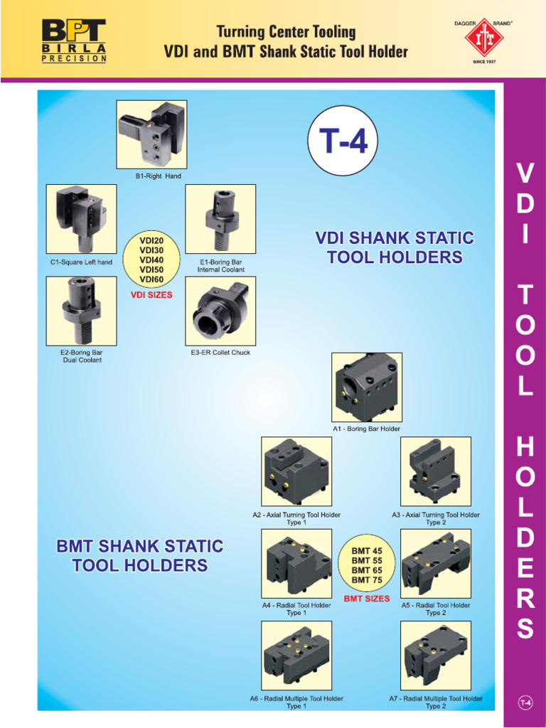 VDI & BMT Holders | PDF