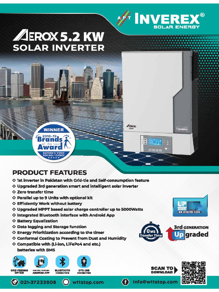 Inverex Aerox 5.2 KW Inverter | PDF