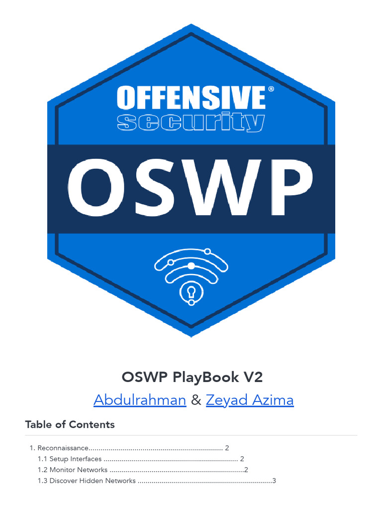 oswpplaybook | PDF | Computer Networking | Internet Protocols