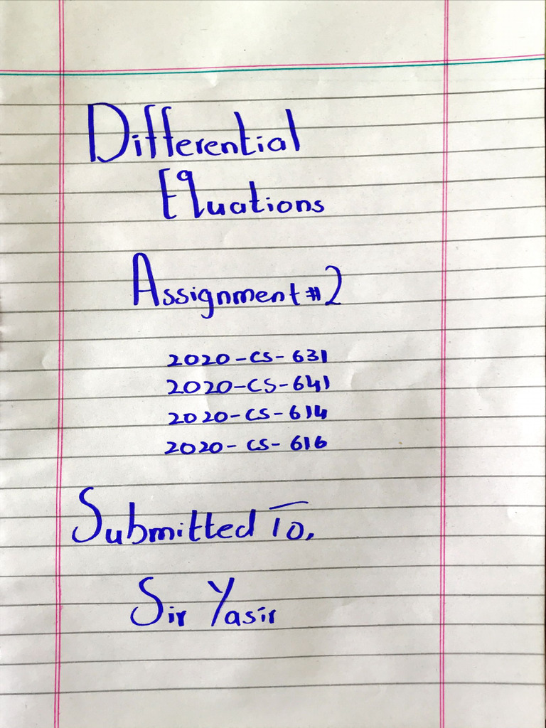De Assignment 2 | PDF