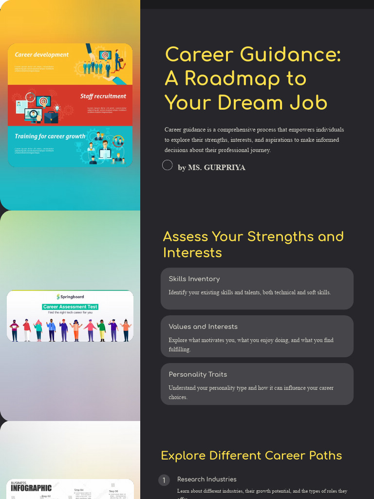 Career Guidance A Roadmap To Your Dream Job | PDF | Résumé | Business