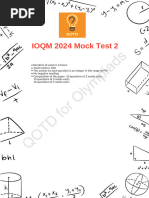 IOQM (2024) Question Paper | PDF | Numbers | Triangle