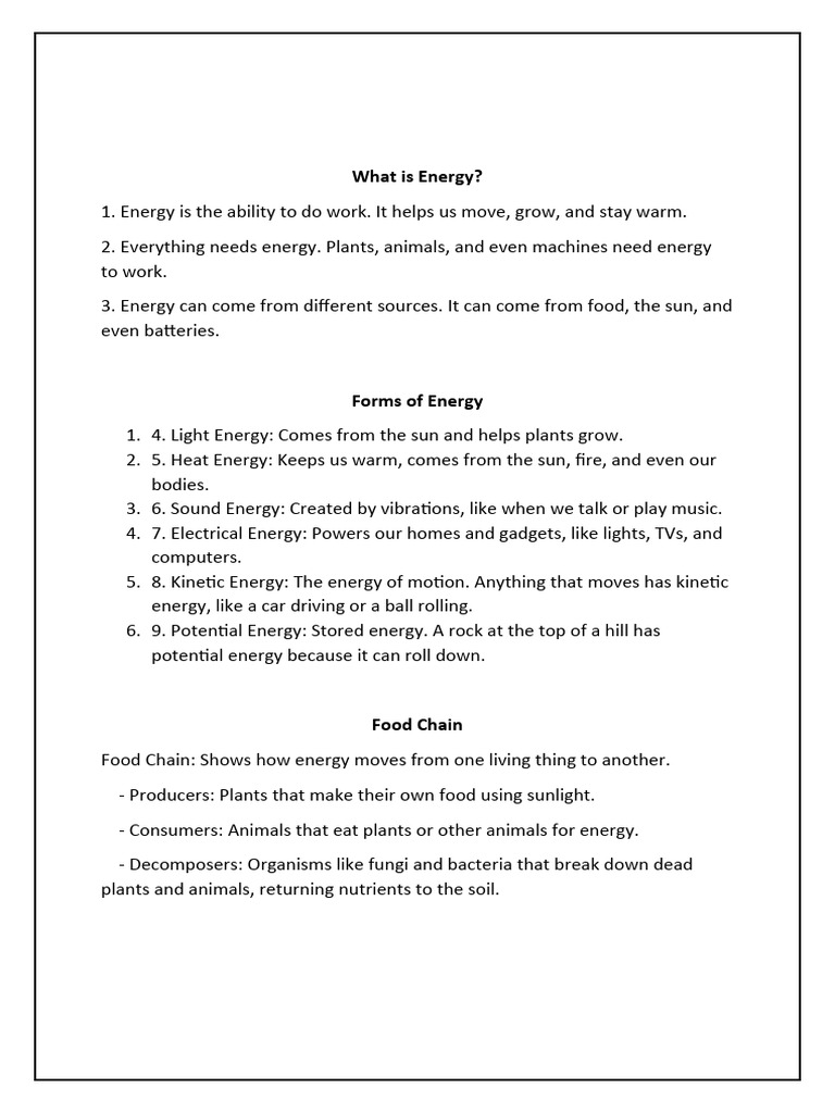 Energy Notes 1 | PDF