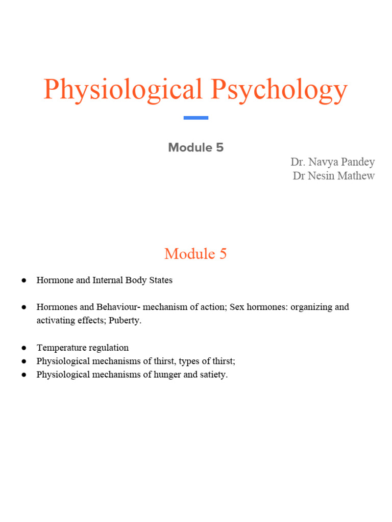 Module5 Physio | PDF | Eating | Endocrine System