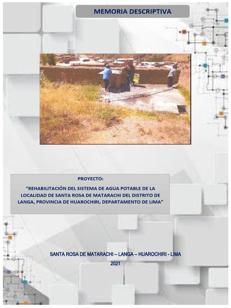 Memoria Descriptiva - Matarachi | PDF | Ciencias de la Tierra ...