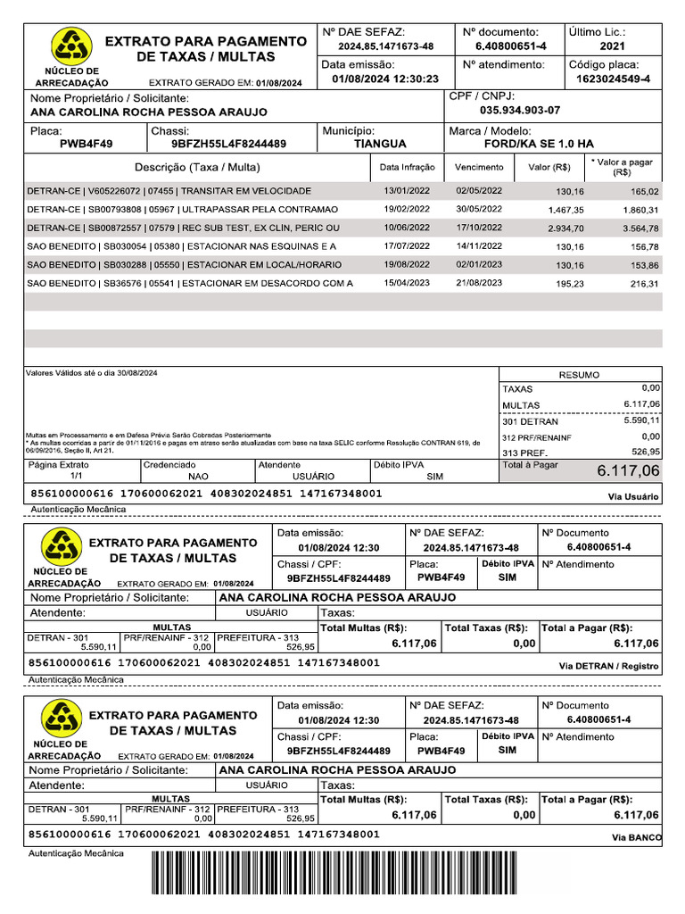 PWB4F49 - Boleto Multas | PDF
