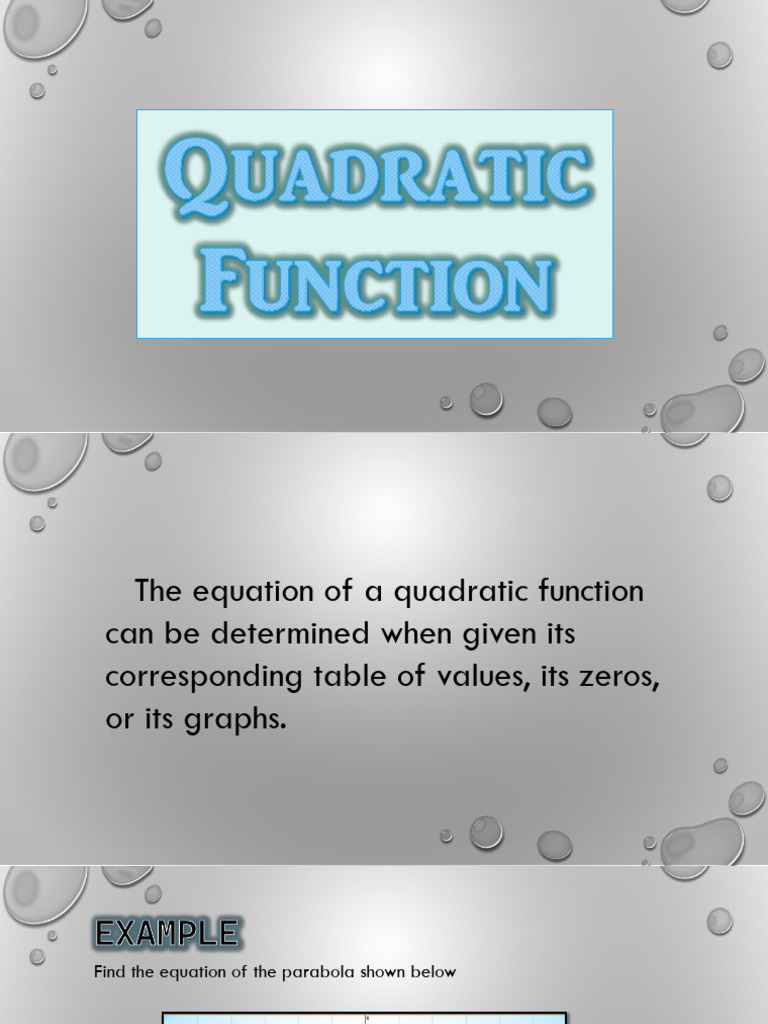 2 5 Quadratic Function | PDF | Mathematical Relations | Theoretical Computer Science