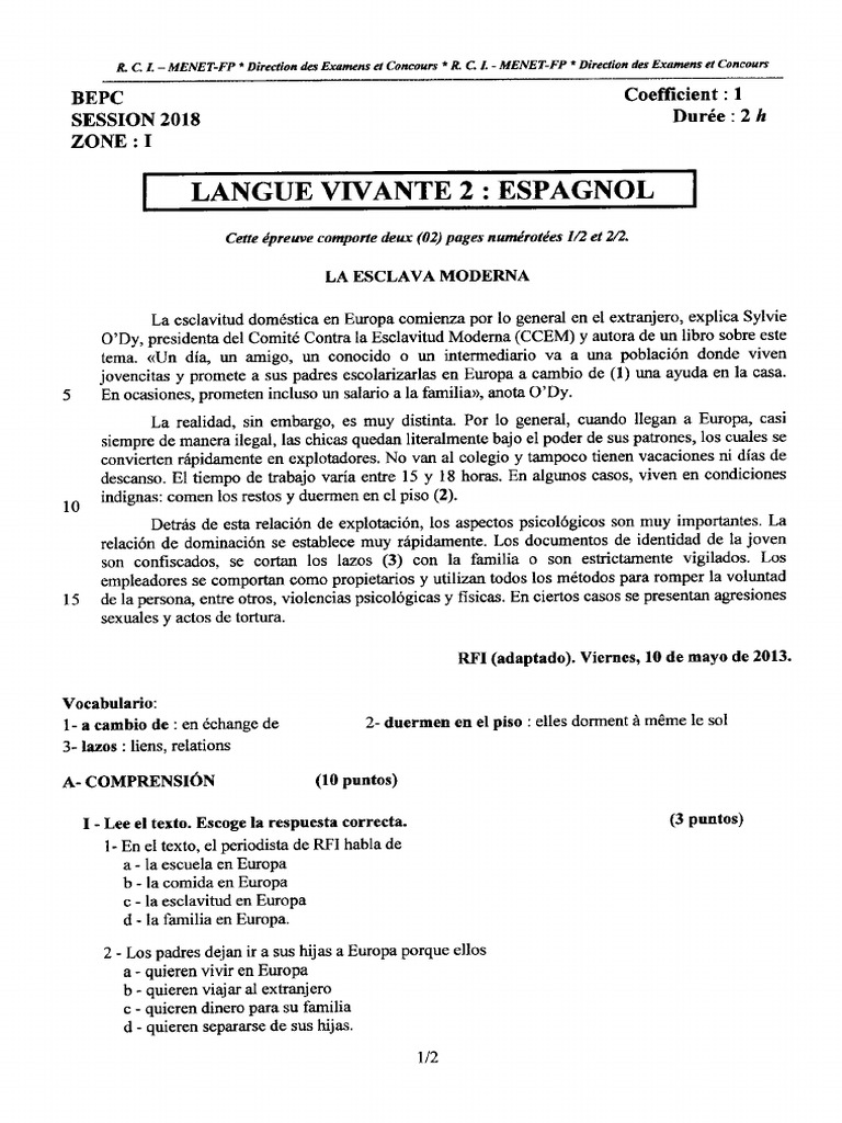 Bepc-Z1-Esp LV2-2018 | PDF