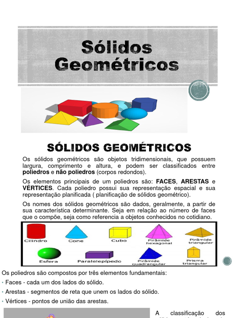 Aula - Sólidos Geométricos - 5 Ano 3 - 123842 | PDF | Vértice ...