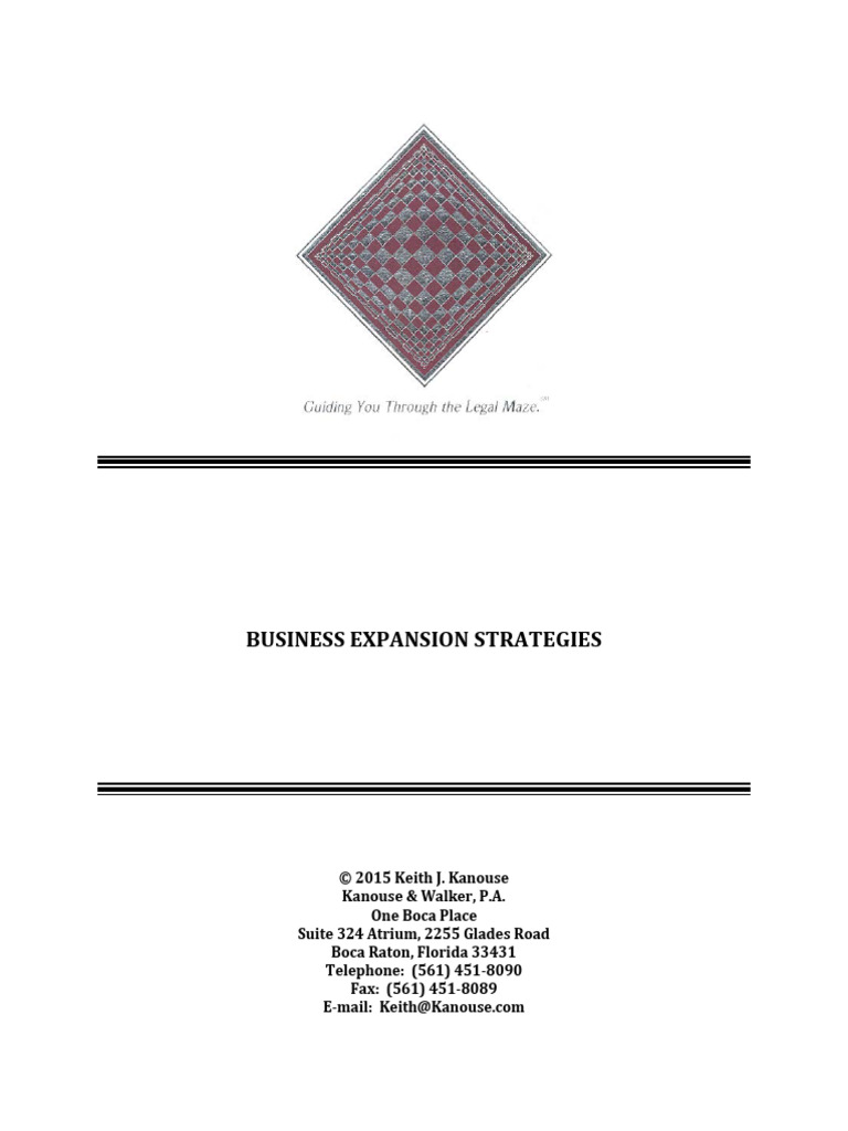 Business Expansion Strategies Explained | PDF | Franchising | License