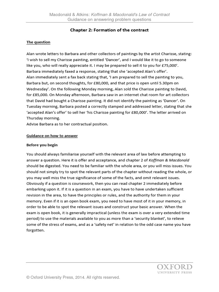 Koffman9e Problem Ch02 | PDF | Offer And Acceptance | Question