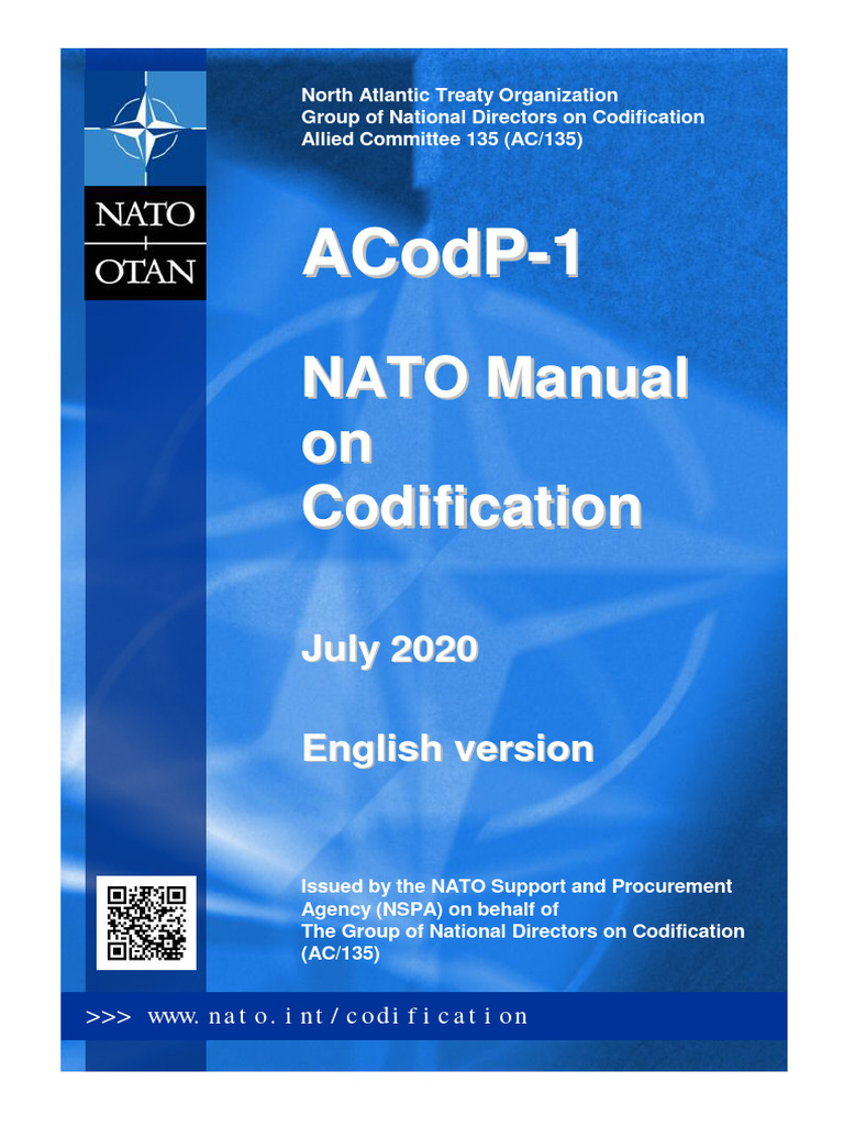NATO Codification Manual ACodP-1 | PDF | Xml