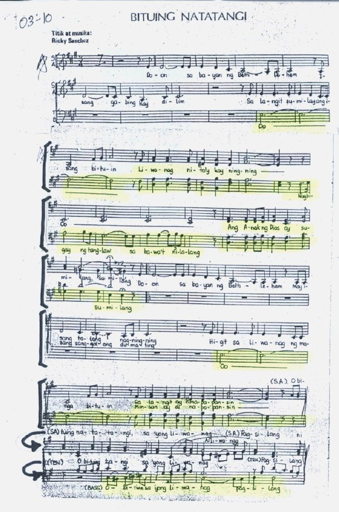 Ricky Sanchez Bituing Natatangi Sheetmusic Trade Com | PDF