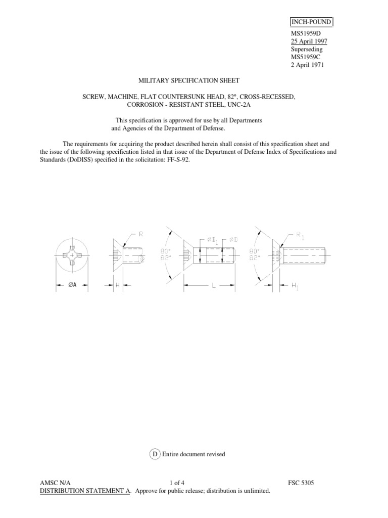 MS51959 | PDF | Stainless Steel | Screw