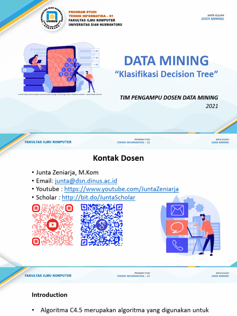 Pertemuan 7 - Klasifikasi Data Dengan Decision Tree | PDF