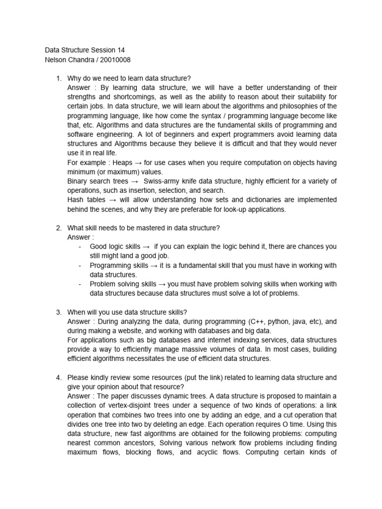 Assignment Session 14 | PDF | Computer Programming | Data Structure Assignment Session 14 | PDF | Computer Programming | Data Structure