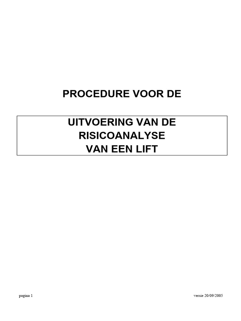 Procedure Risicoanalyse | PDF