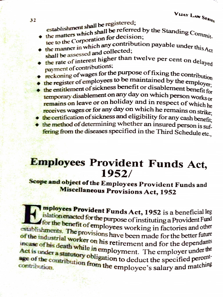 PF Act | PDF | Pension | Employment