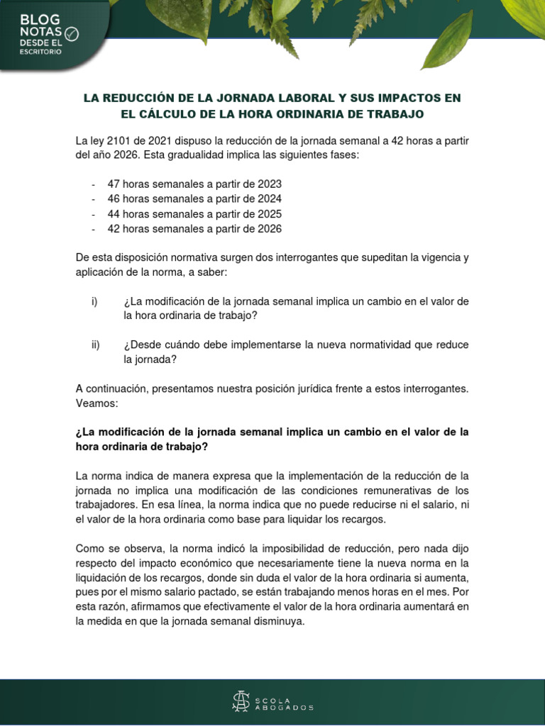 La-Reduccion-De-La-Jornada-Laboral-Y-Sus-Impactos-En-El-Calculo-De-La-Hora-Ordinaria-De-Trabajo ...