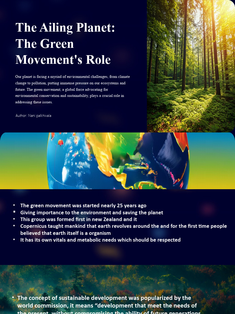 The Ailing Planet The Green Movements Role | PDF | Sustainability ...